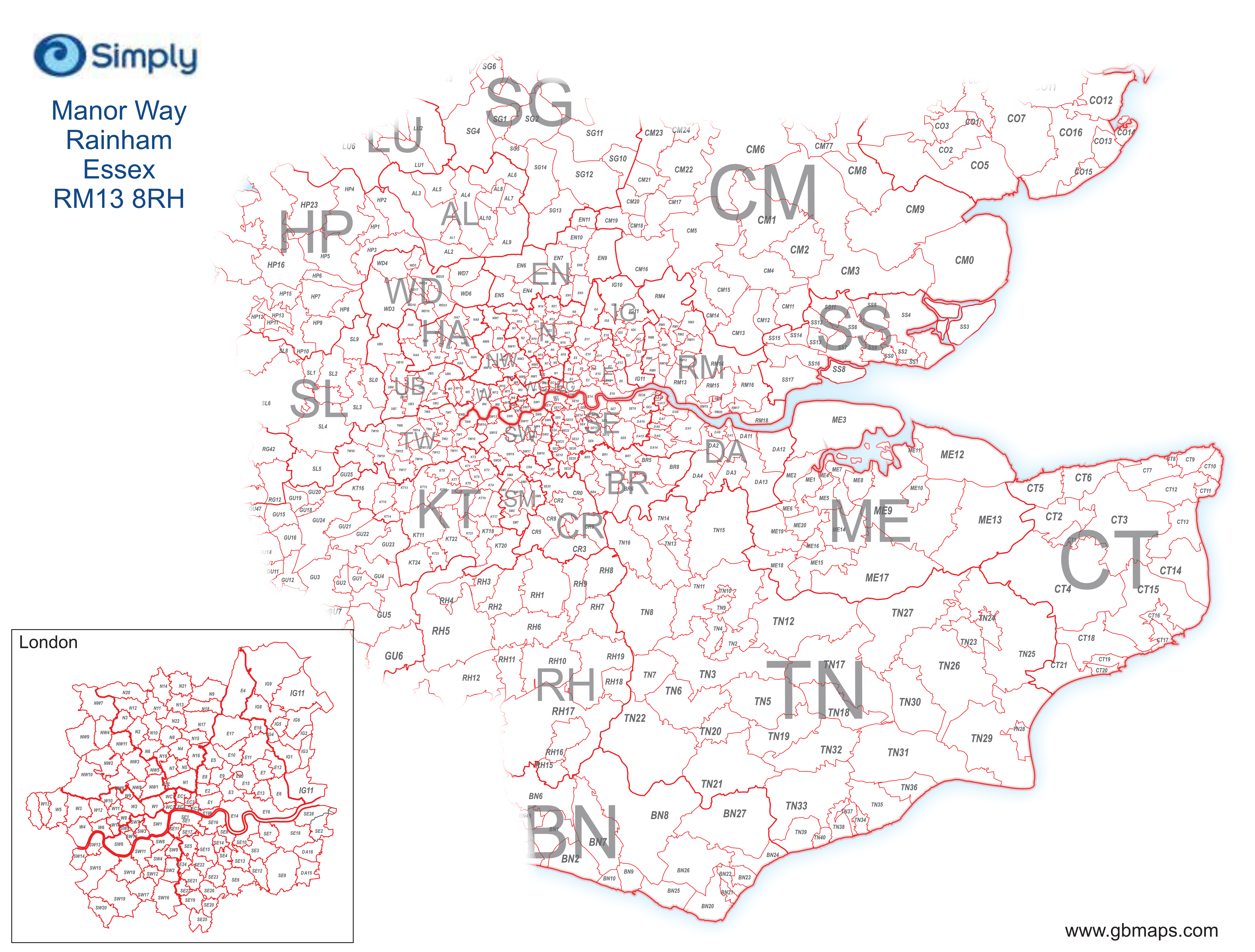Coverage Area - Simply Hire Ltd